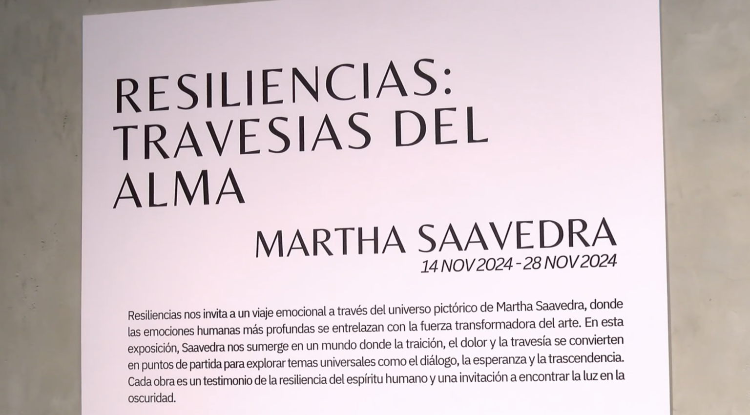 Martha Saavedra presenta nueva exposición “Resiliencia, Travesías del Alma”